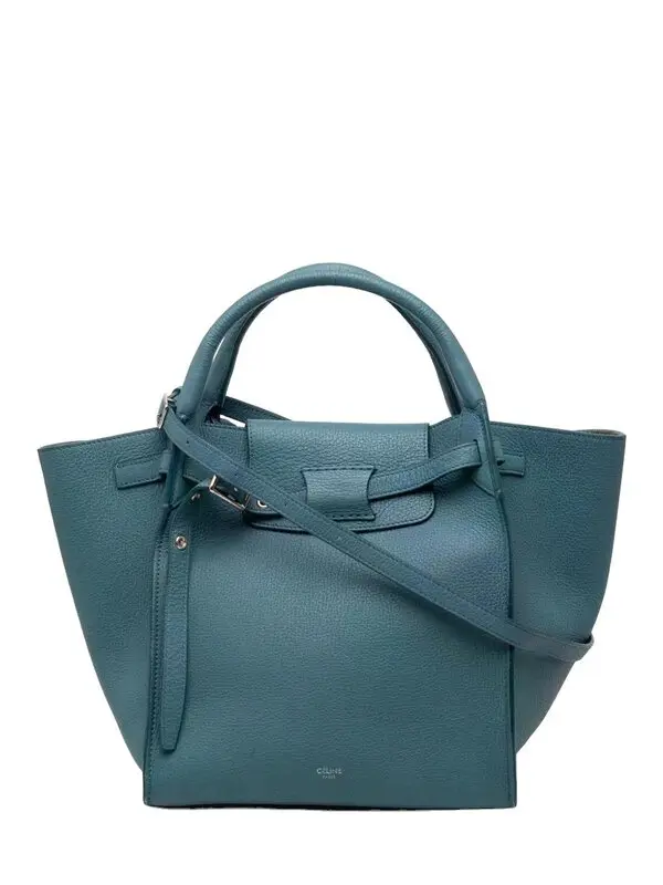 Celine 2019 Small Grained Calfskin Big Bag Satchel - Blue