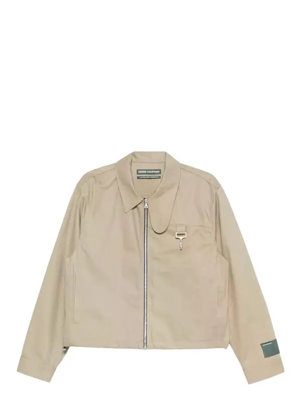 Reese Cooper Herringbone Zip Jacket - Neutrals