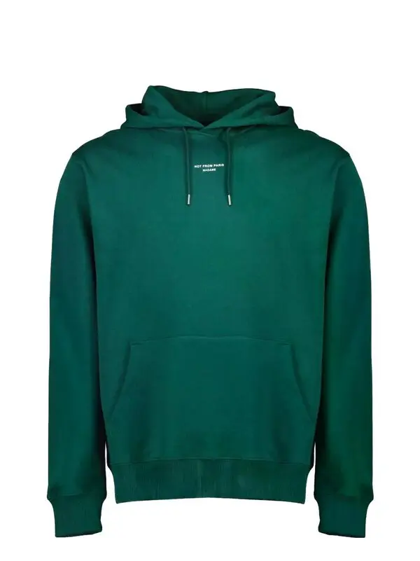 Drole De Monsieur Slogan-detail Hoodie - Green