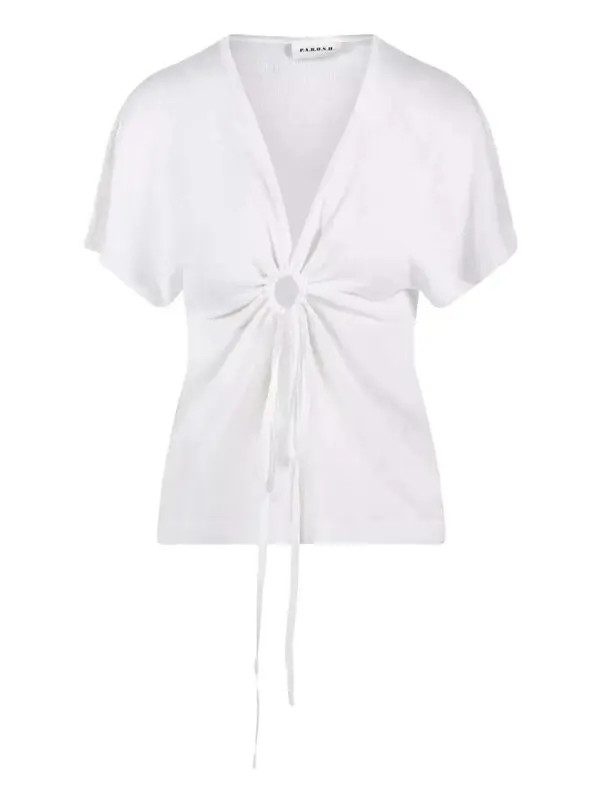 P.a.r.o.s.h Ring Tie Top - White