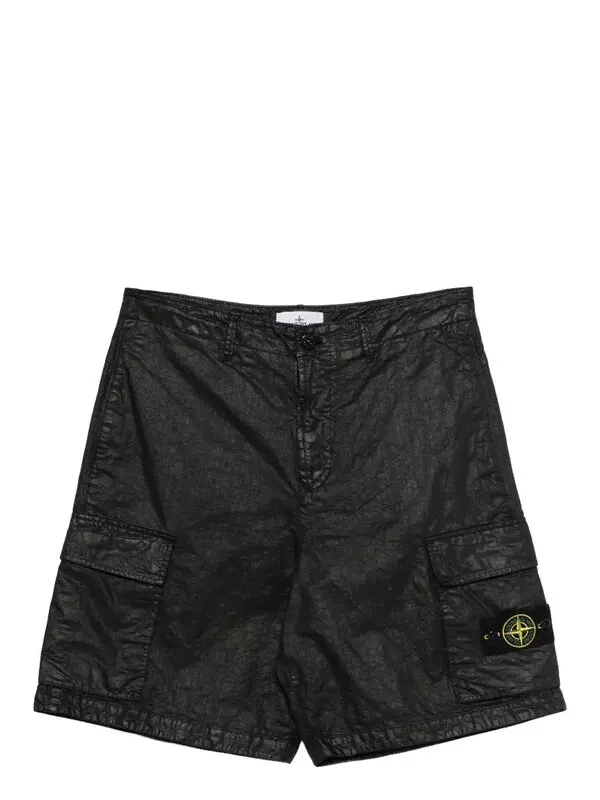 Stone Island Cargo Shorts - Black