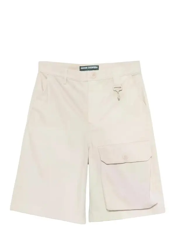 Reese Cooper Herringbone Cargo Shorts - Neutrals