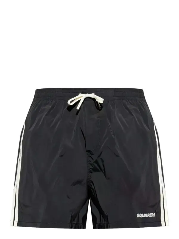Dsquared2 Stripe Swim Shorts - Black