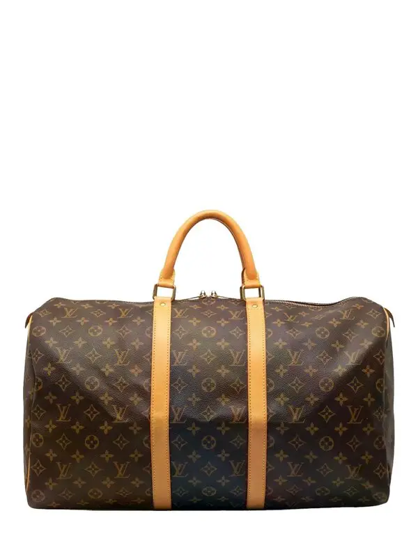 LOUIS VUITTON 2003 Monogram Keepall 50 Travel Bag - Brown