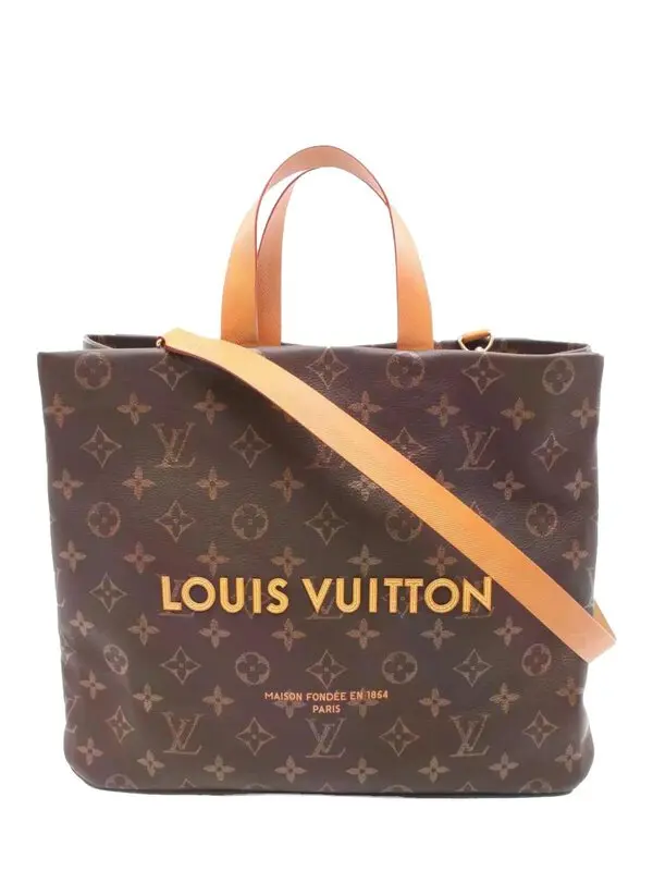LOUIS VUITTON 2010-2026 Monogram Shopper Mm Tote Bag - Brown
