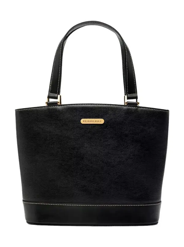 Burberry 2000-2017 Leather Tote Bag - Black