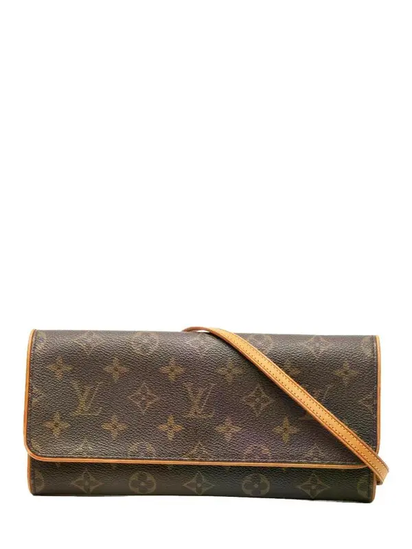 LOUIS VUITTON 2001 Monogram Pochette Twin Gm - Brown