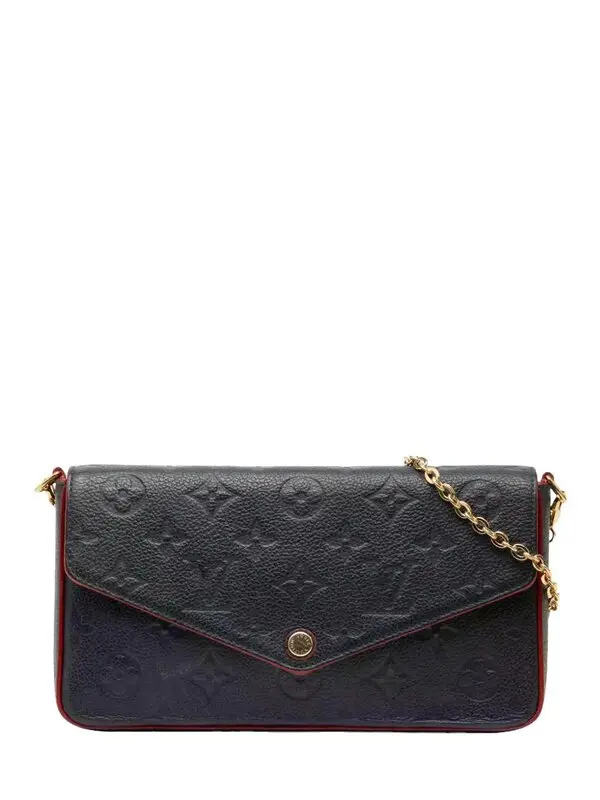 LOUIS VUITTON Monogram Empreinte Pochette Felicie - Blue
