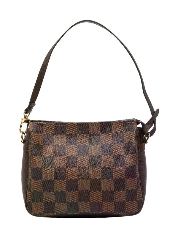LOUIS VUITTON 2006 Damier Ebene Trousse Pochette Handbag - Brown