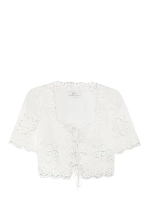 Sea Babette Eyelet Blouse - White