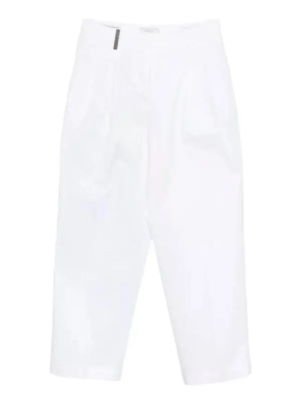 Peserico Pleated Trousers - White