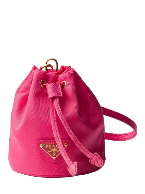 Prada Mini Icon Re-nylon Keychain Charm - Pink