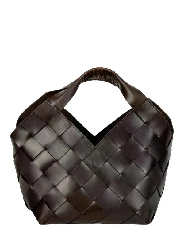Dragon Diffusion Woven Leather Tote Bag - Brown
