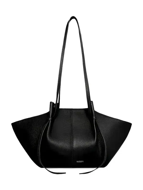 Yuzefi Mochi Leather Shoulder Bag - Black