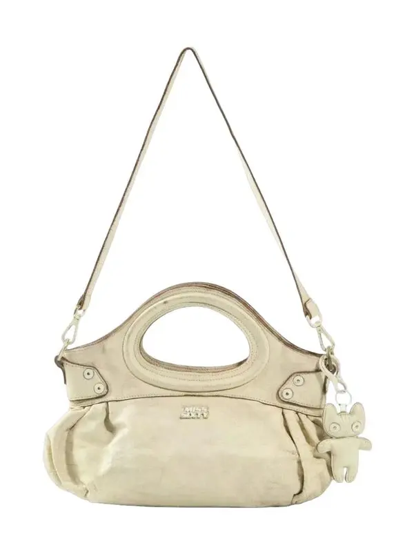 Miss Sixty Distressed Leather Tote Bag - Neutrals