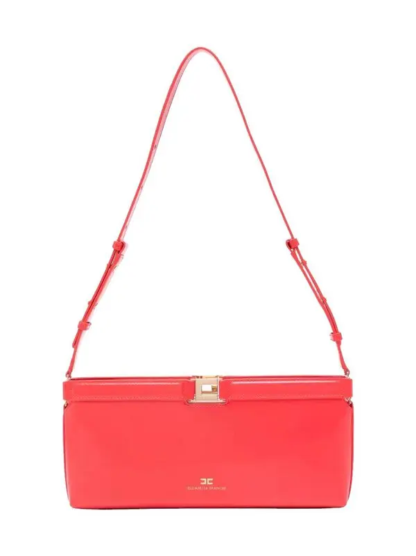 Elisabetta Franchi Naplak Leather Satchel - Red