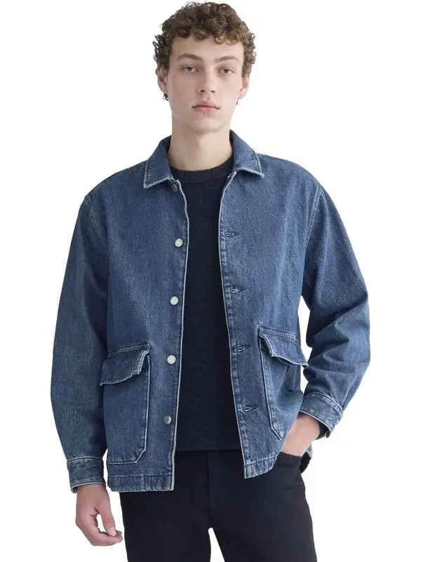 Everlane Relaxed Denim Shacket - Deep Atlantic