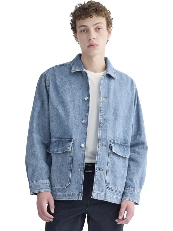 Everlane Relaxed Denim Shacket - Vintage Mid Indigo
