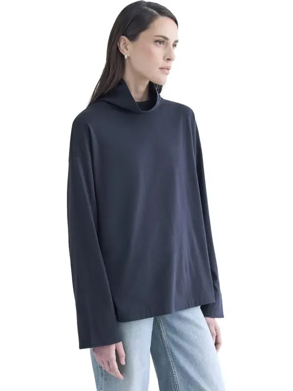 Everlane Slouchy Turtleneck - Deep Navy