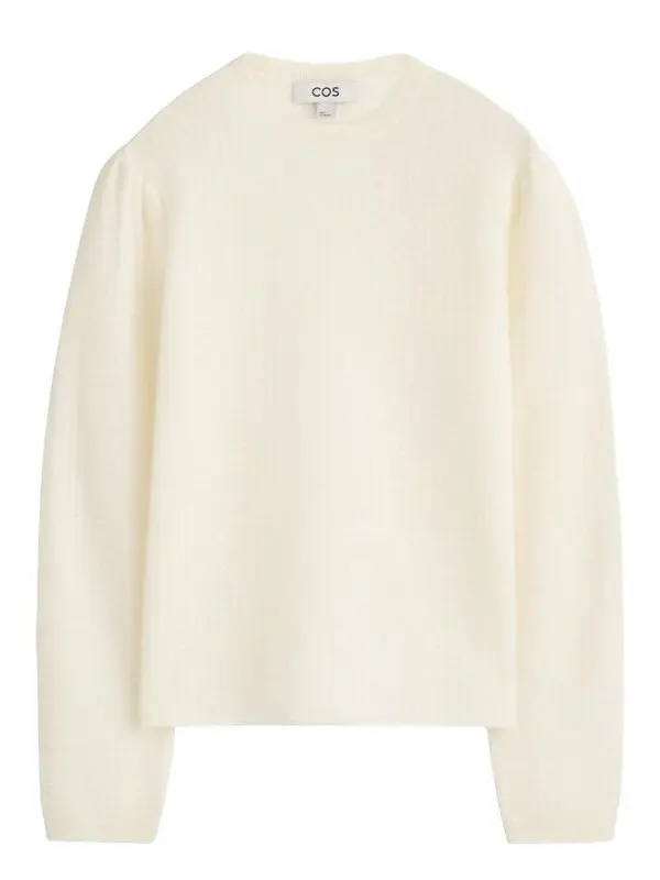 Cos Zigzag-knit Mohair-blend Sweater - White