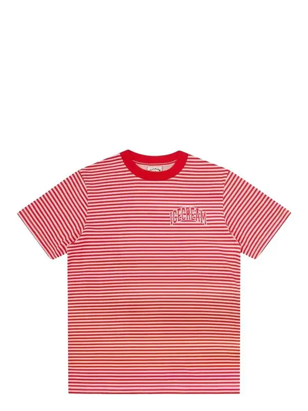 ICECREAM Striped T-shirt - Red