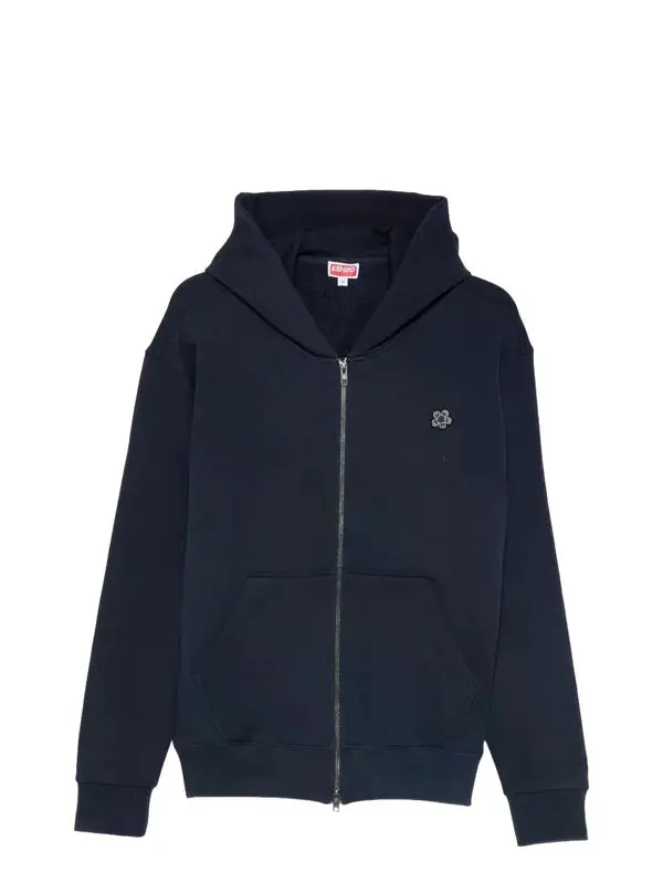 Kenzo Logo-patch Hoodie - Blue