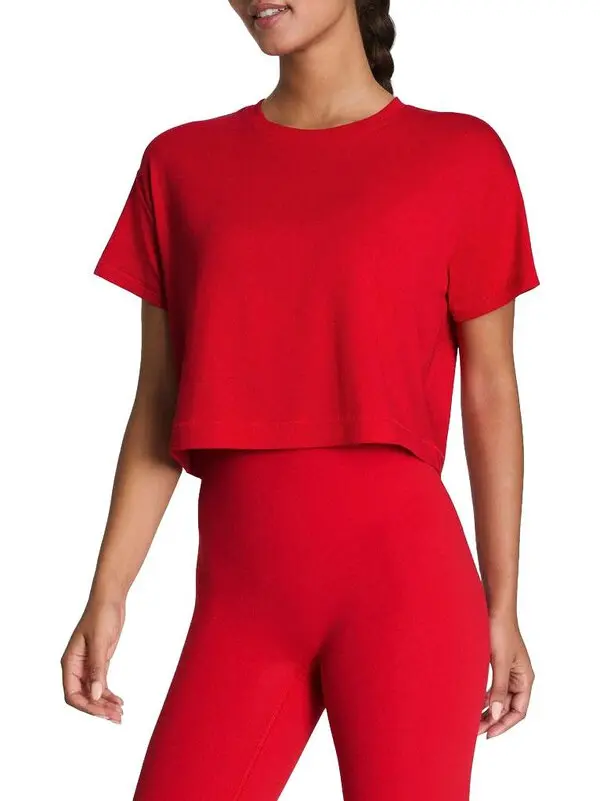 Spanx Supernaturals Crop T-shirt - Spanx Red