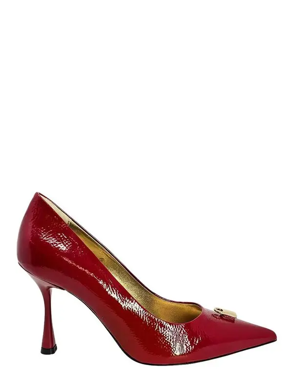 MADISON MAISON X Joan Hornig Lock-embellishment Pointed-toe Pumps - Red