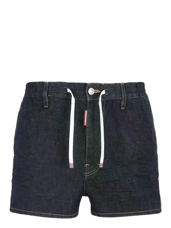 Dsquared2 Drawstring Waist Denim Shorts - Blue