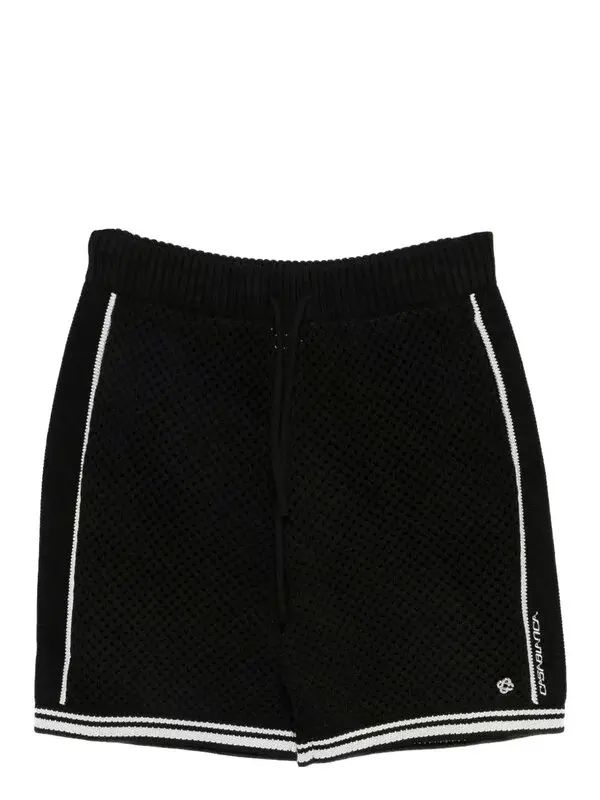 Casablanca Logo Detail Drawstring Shorts - Black