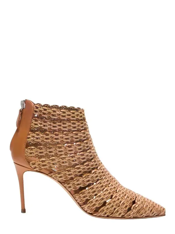 Casadei Point-toe Heeled Boots - Neutrals