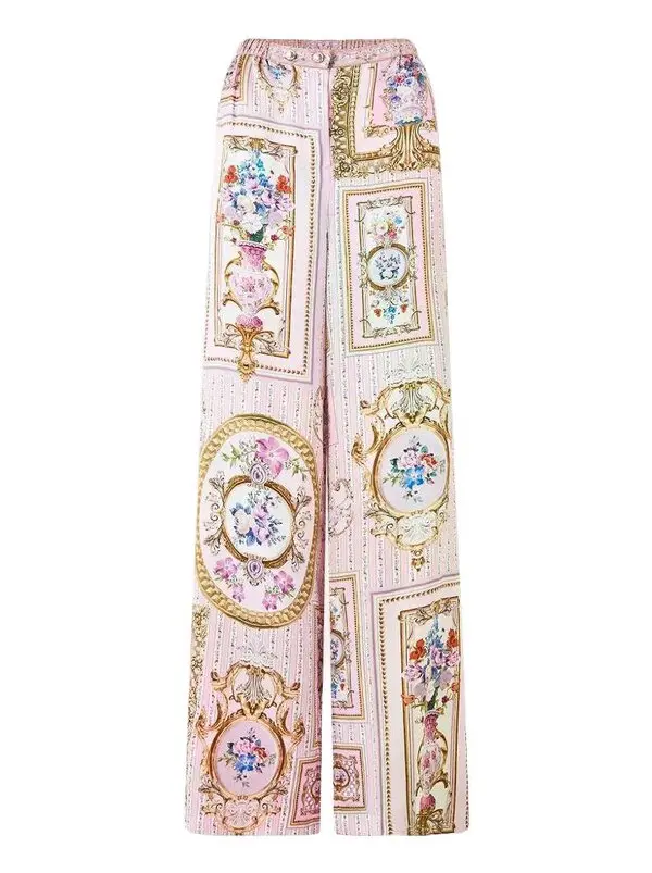 Camilla Button-front Pants - Pink