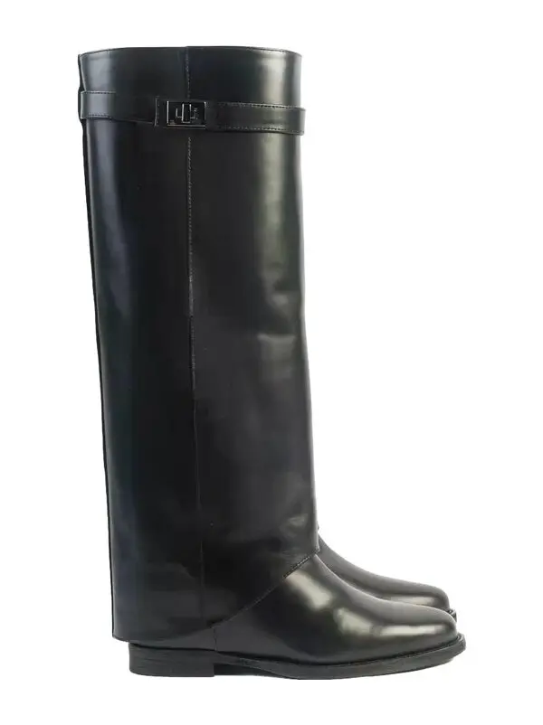 VIA ROMA 15 Santa Monica Buckle-detail Boots - Black