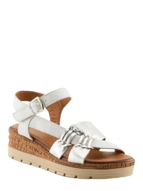 SPRING STEP SHOES Kirra Wedge Sandal - White Multi