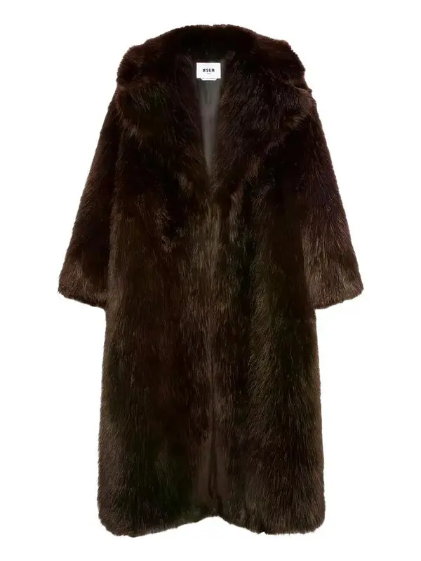 MSGM Long-sleeve Coat - Brown