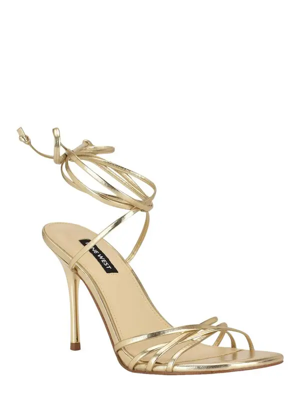 Nine West Opela Ankle Wrap Sandal - Gold