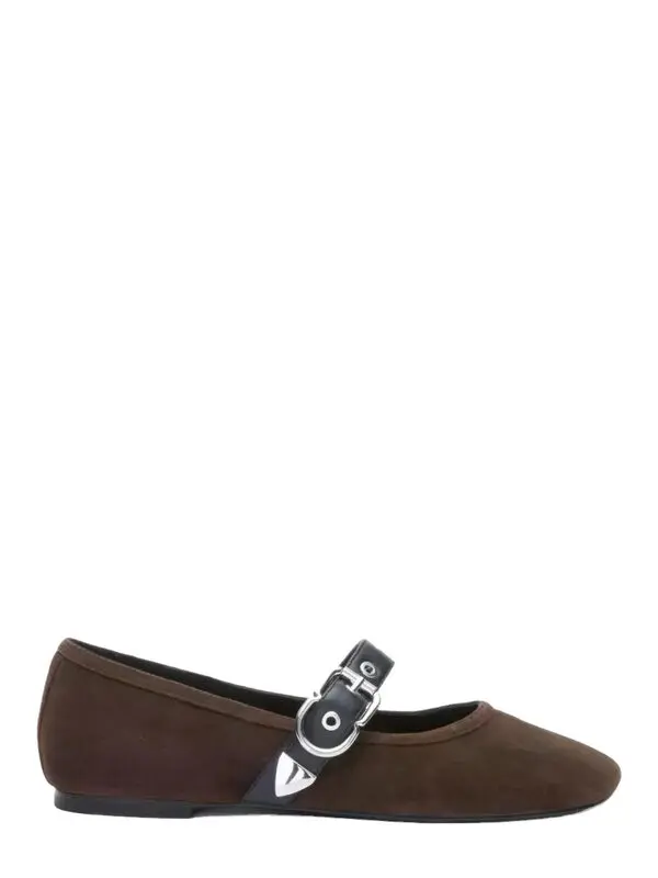 3.1 Phillip Lim Buckle-strap Ballerina Flats - Brown
