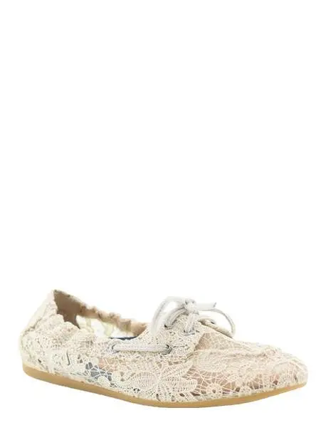 Sperry Slim Sail Boat Shoe - Cream