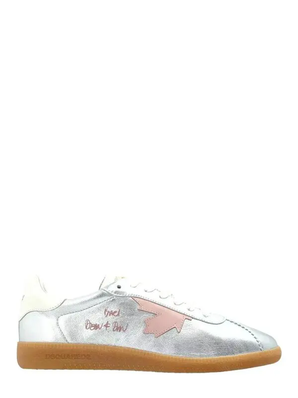 Dsquared2 Leaf-appliqué Sneakers - Silver