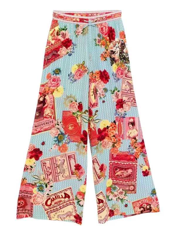 Camilla Paper & Curious Capers Trousers - Blue