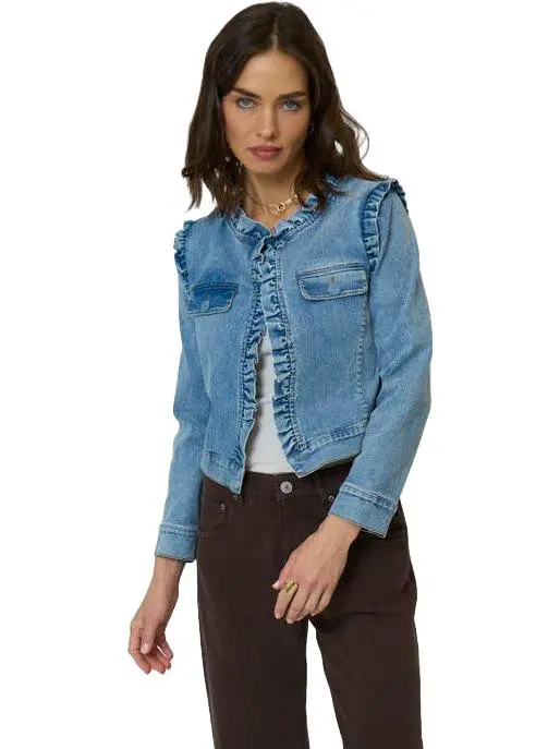 Central Park West Cropped Jacket - Denim