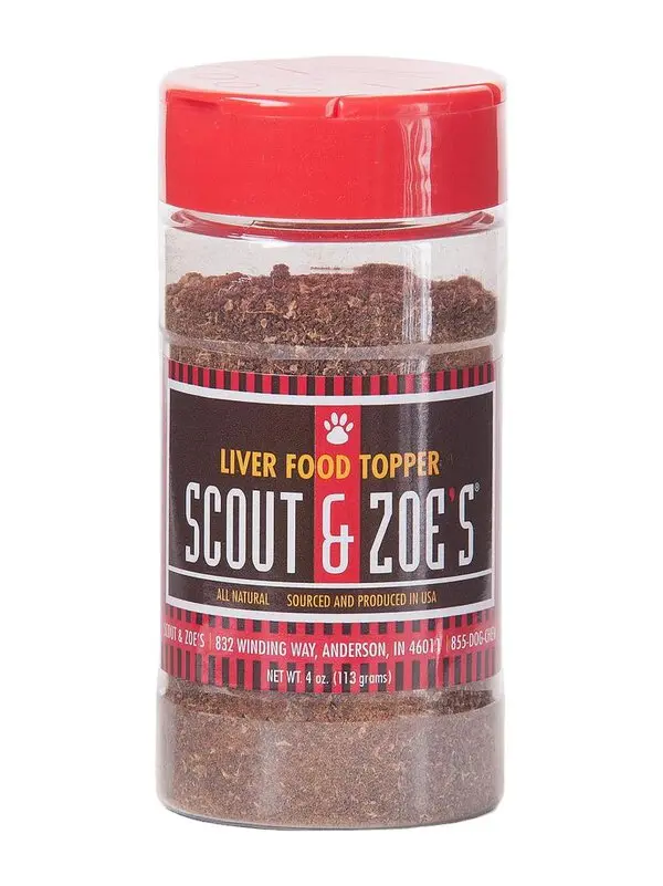 SCOUT & ZOE'S Pet Food Topper, Beef Liver Powder, 4oz Bottle - Multicolored