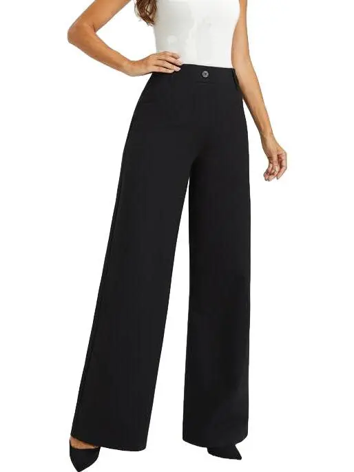 Betabrand Two-pocket Wide Leg Pant - Black