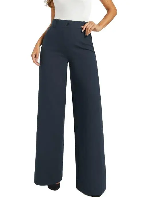 Betabrand Two-pocket Wide Leg Pant - Navy