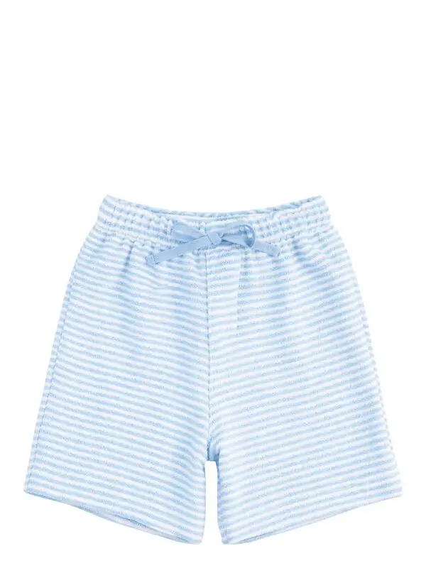 FLORENCE EISEMAN Stripe Terry Shorts - Blue/white