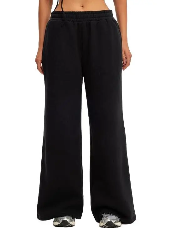 Cotton:on Active Fleece Wide Leg Sweatpant - Black