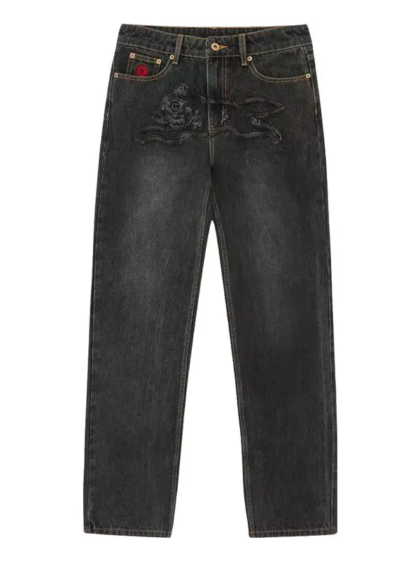 ICECREAM Washed Graphic Jeans - Grey