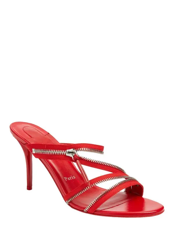 CHRISTIAN LOUBOUTIN Merylzip Sandals - R558 Loubi/lin Loubi