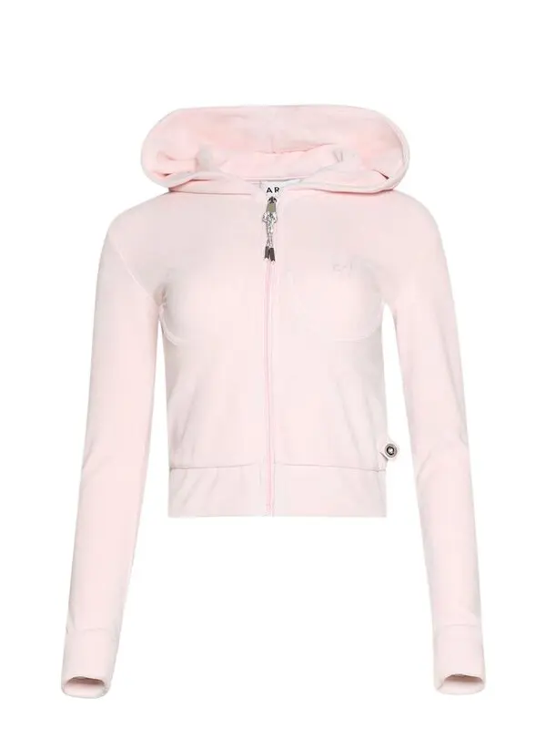AREA Crystal-embellished Track Jacket - Pink
