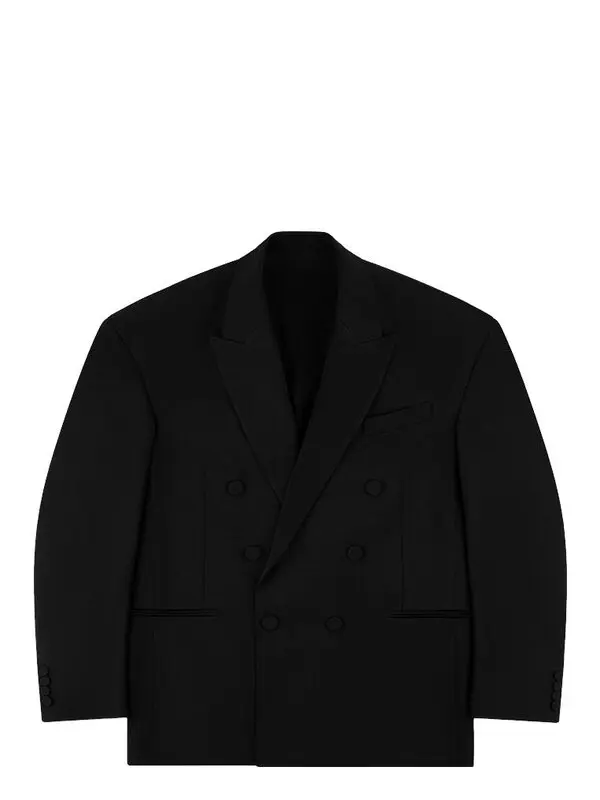 AREA Wool Oversized Blazer - Black